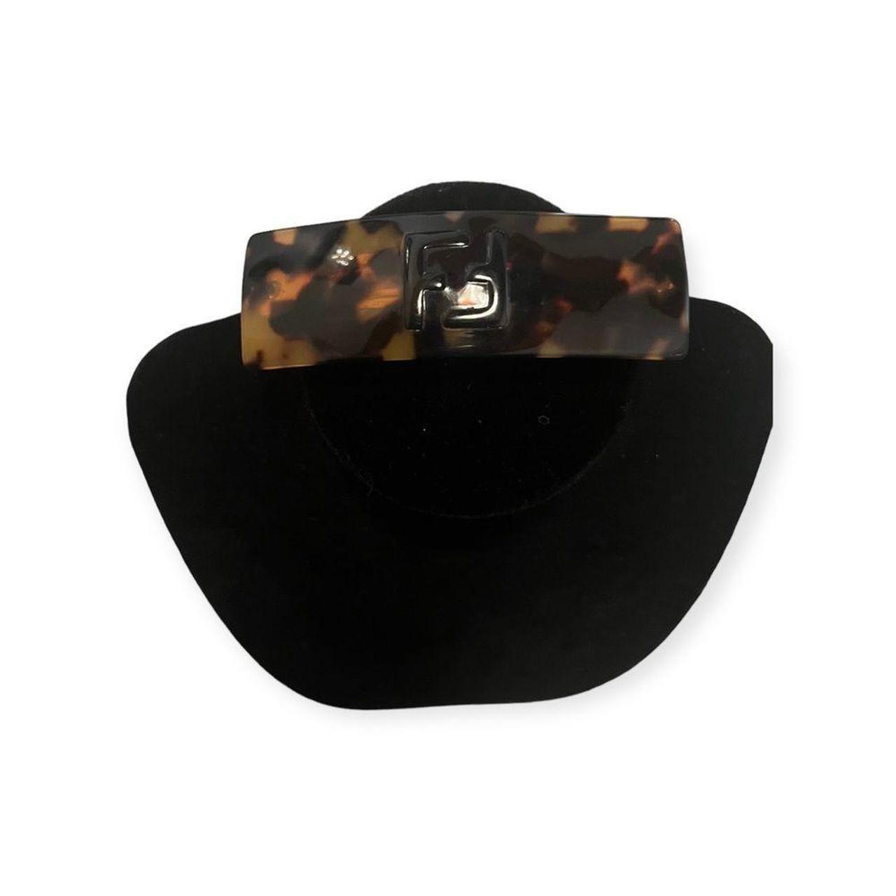 Authentic Fendi Tortise Shell Pattern Barette, FF... - Depop