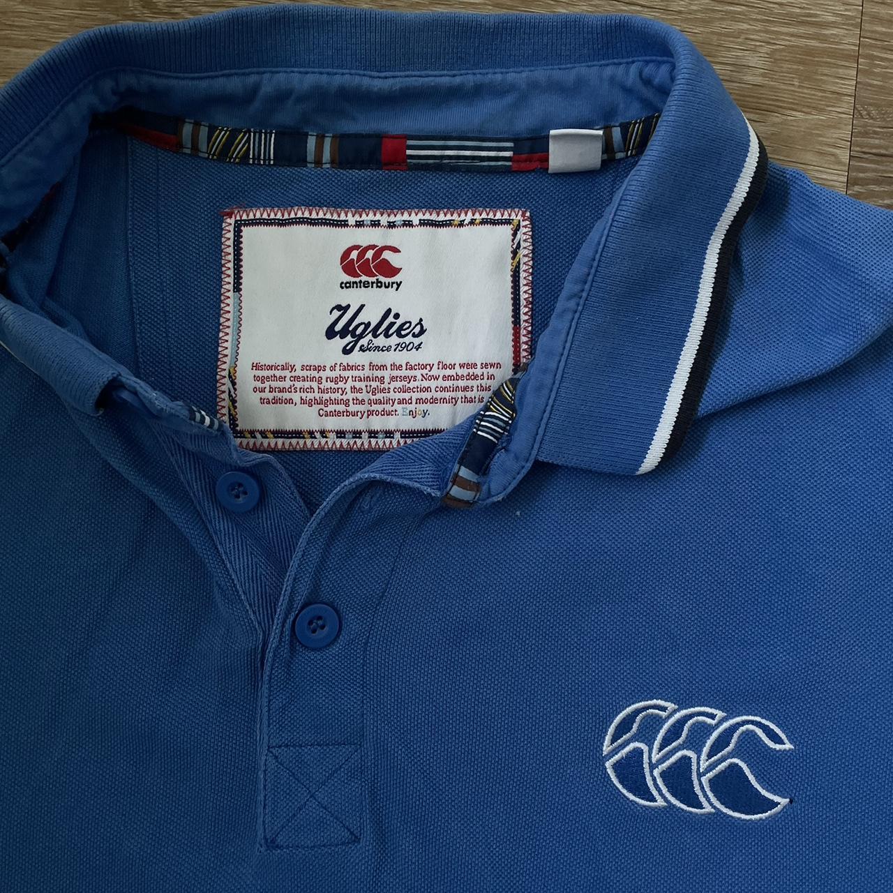 Blue Canterbury Polo Shirt - Depop