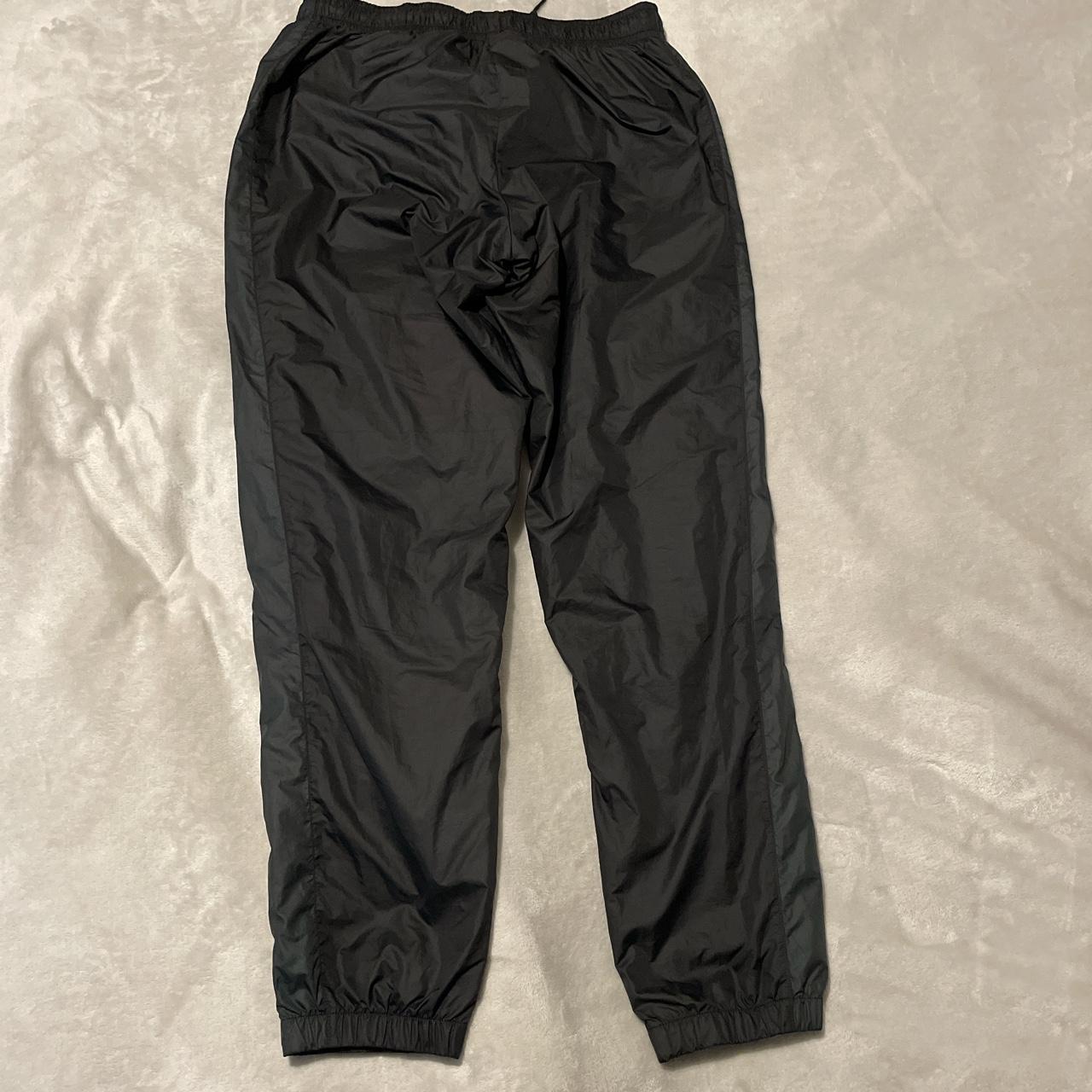 Black Shiny Nike Tracksuit Bottoms Scally Size XL... - Depop