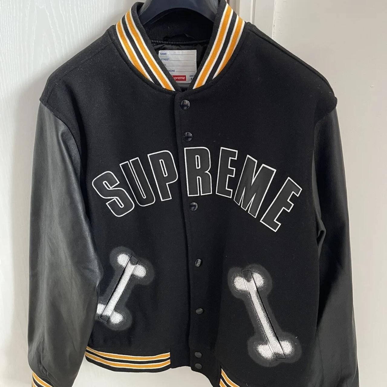 Supreme Bone Varsity Jacket FW18 - Depop