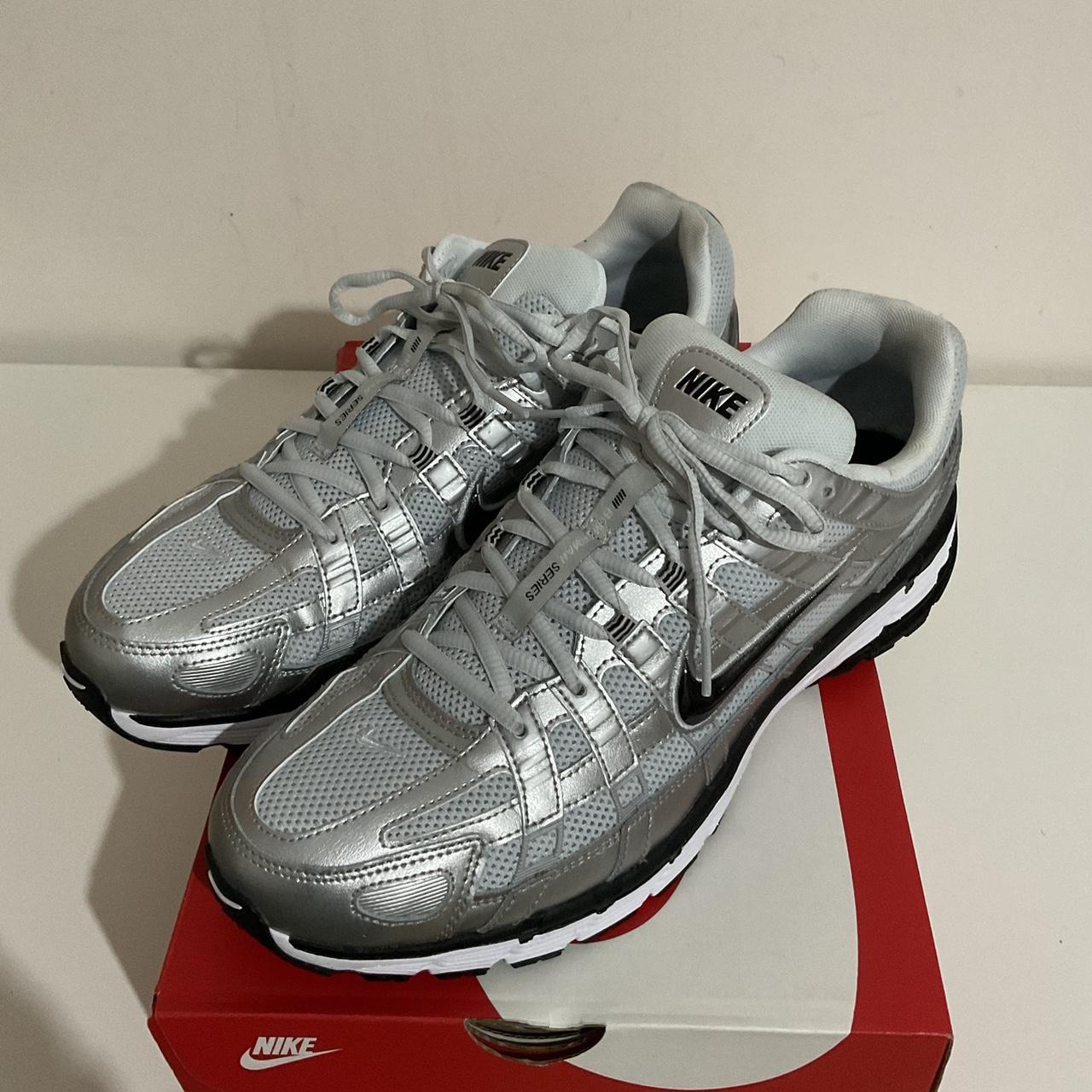 Nike p6000 silver uk size 11 Worn twice, condition... - Depop