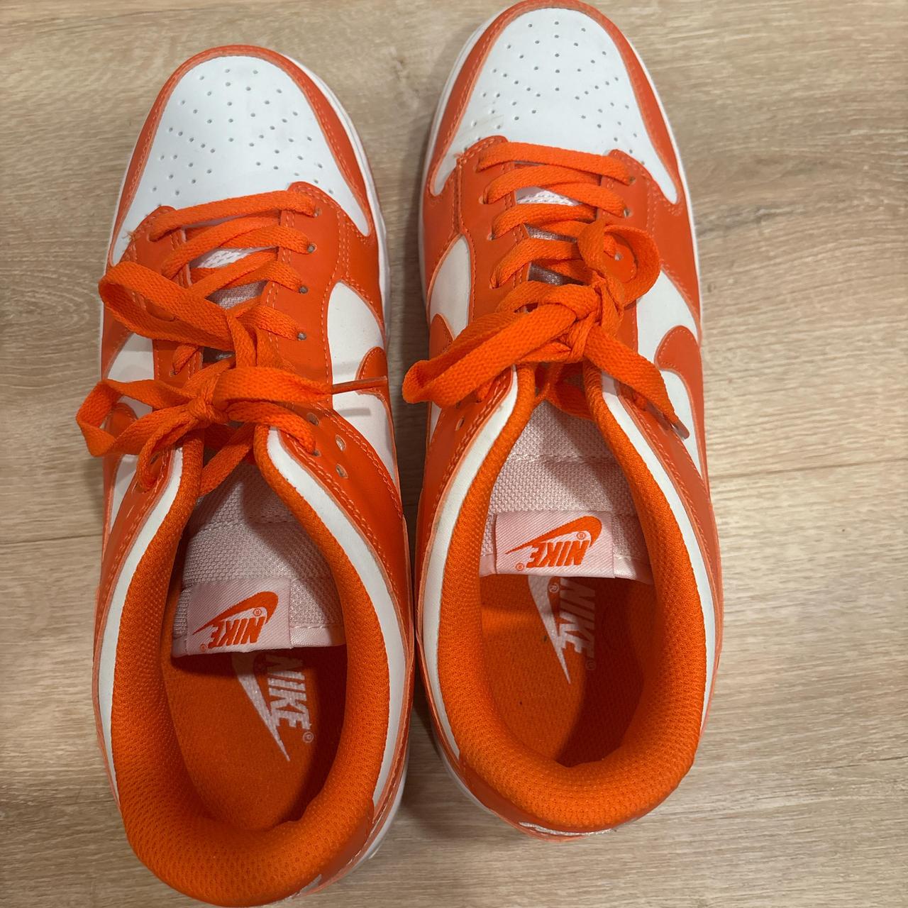 Syracuse Nike dunks worn a few times. Sides and main... | Depop