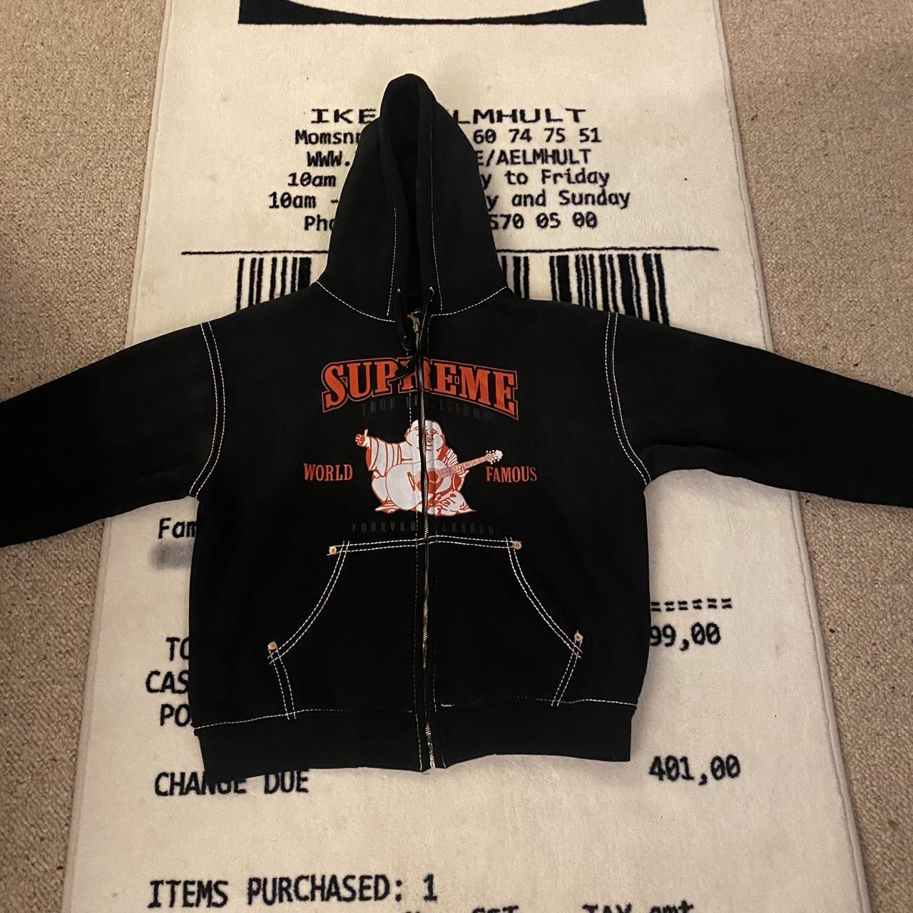 supreme x true religion zip up worn once , perfect... - Depop