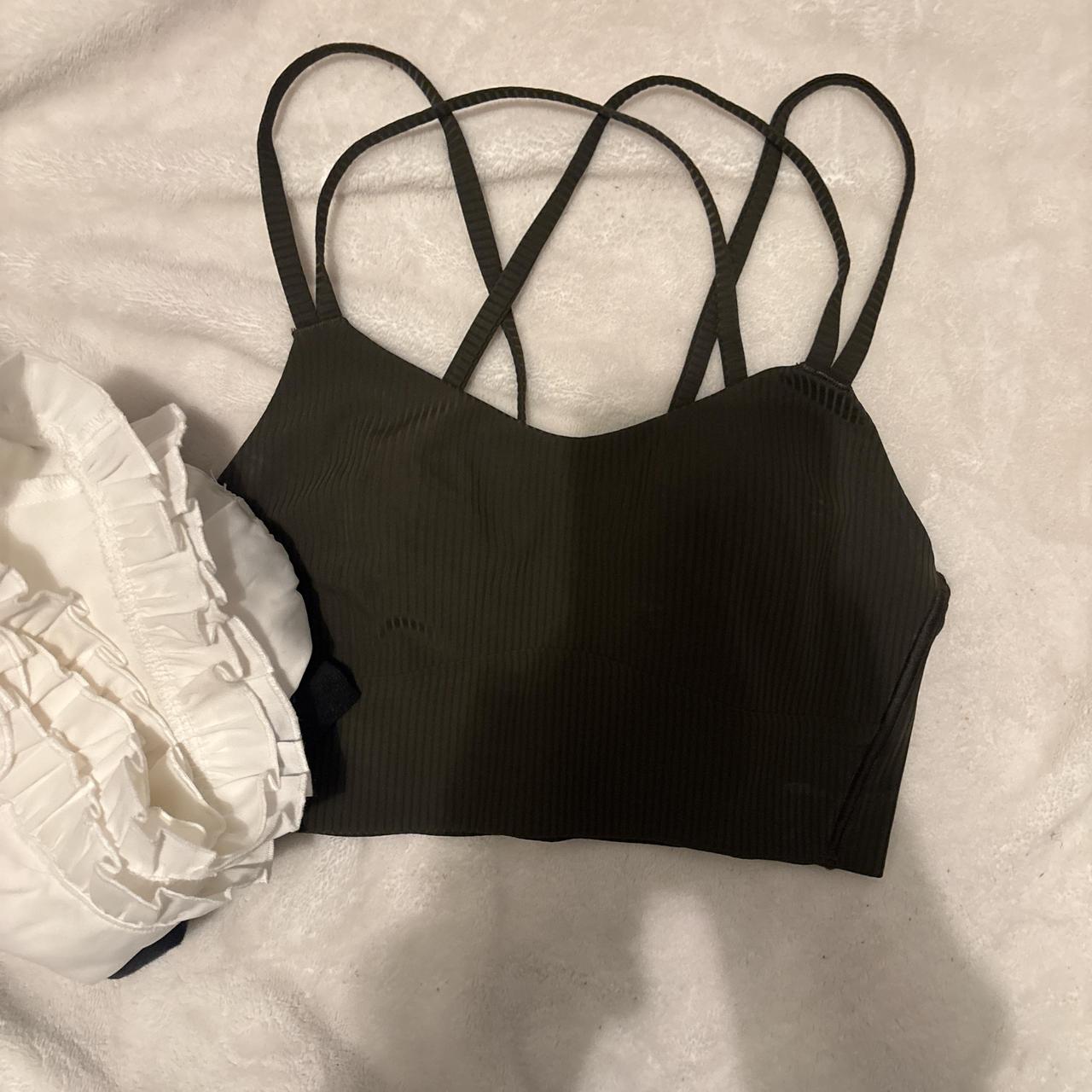 Dark Green Lululemon cloud bra align sports bra... | Depop