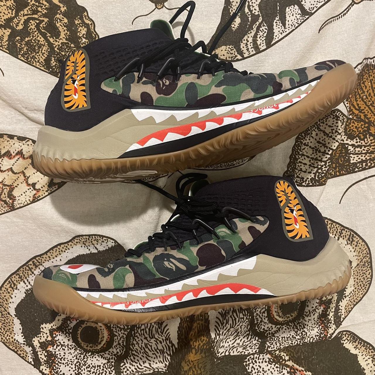 Bape Dame 4, Great Hoop Shoe Men’s size 7.5 No Box... - Depop