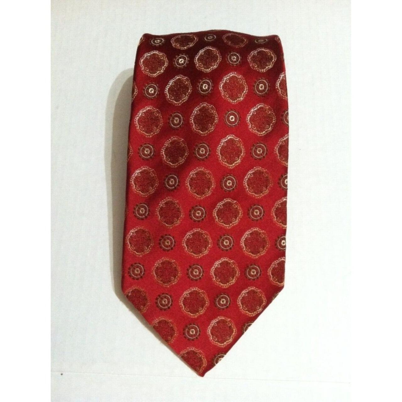 AUSTIN REED MEN'S NEW RED SILK TIE NO TAGS STAIN... - Depop