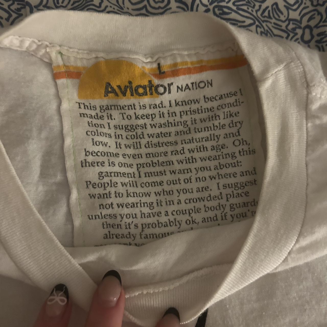 aviator Nation lightning bolt tee. L. worn a few times - Depop