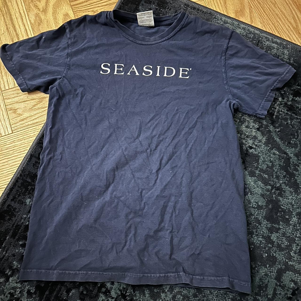 navy seaside t-shirt. worn a few times. S! - Depop