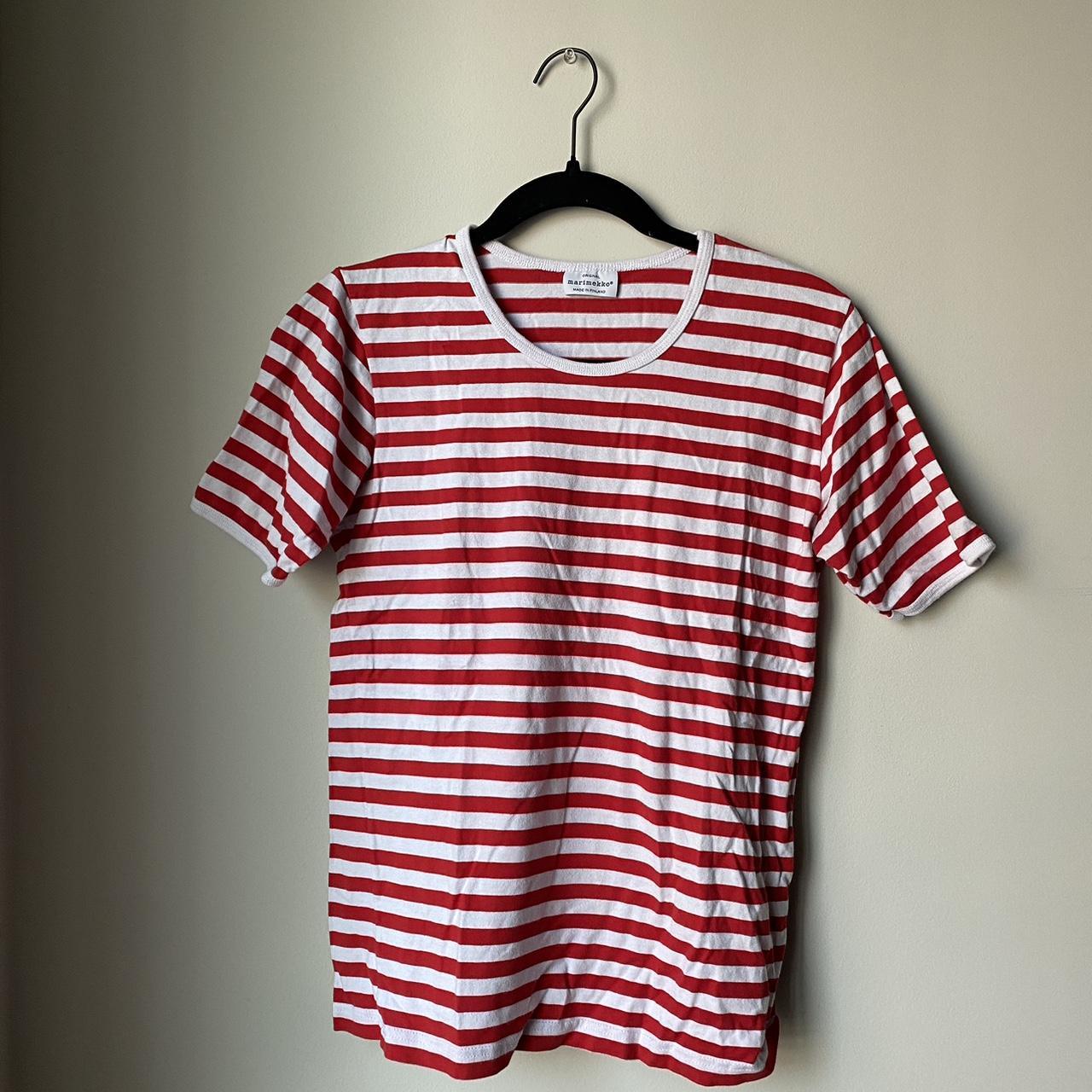 Red striped t shirt Where’s waldo? Original... - Depop