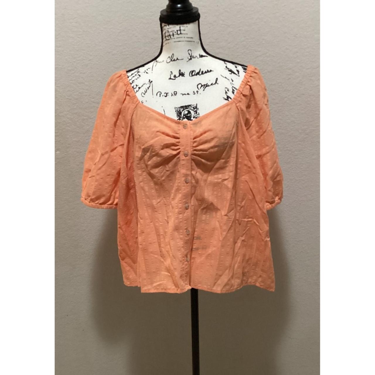 Chic and versatile blouse in a beautiful peach hue.... - Depop
