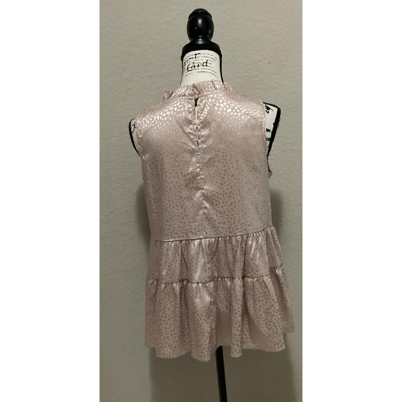 Seasty Women's Sleeveless Tiered Ruffle Blouse/... - Depop