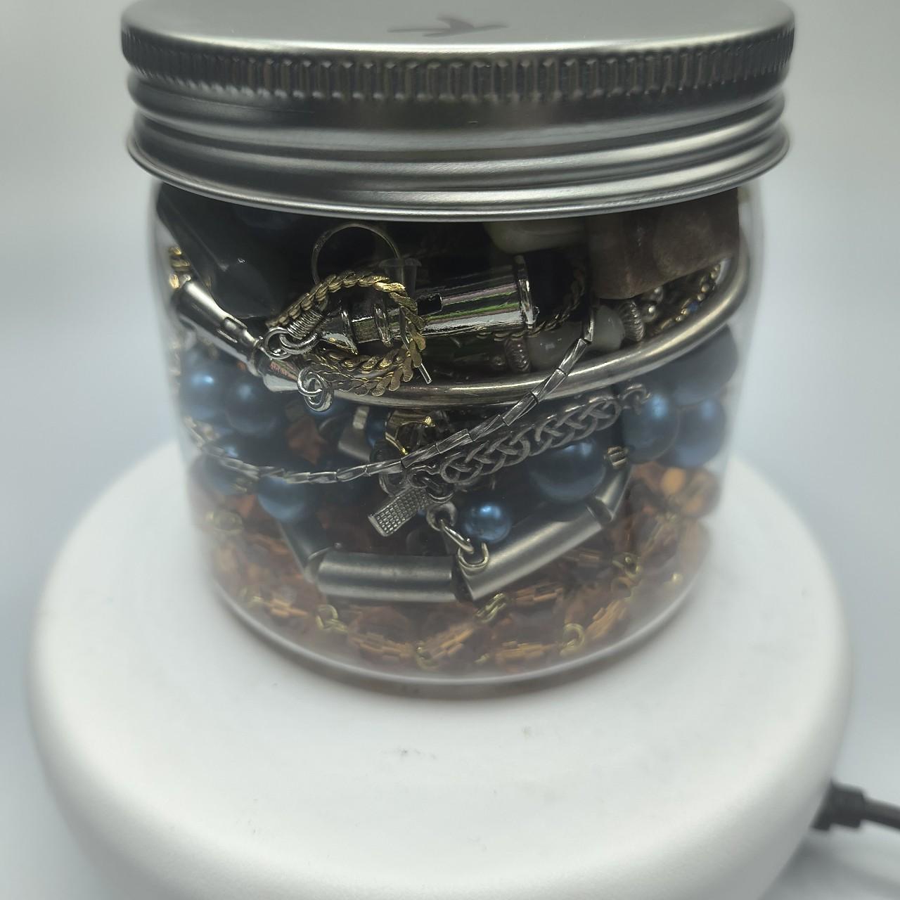 Unique, hand-picked vintage jewelry in a jar jewelry... | Depop