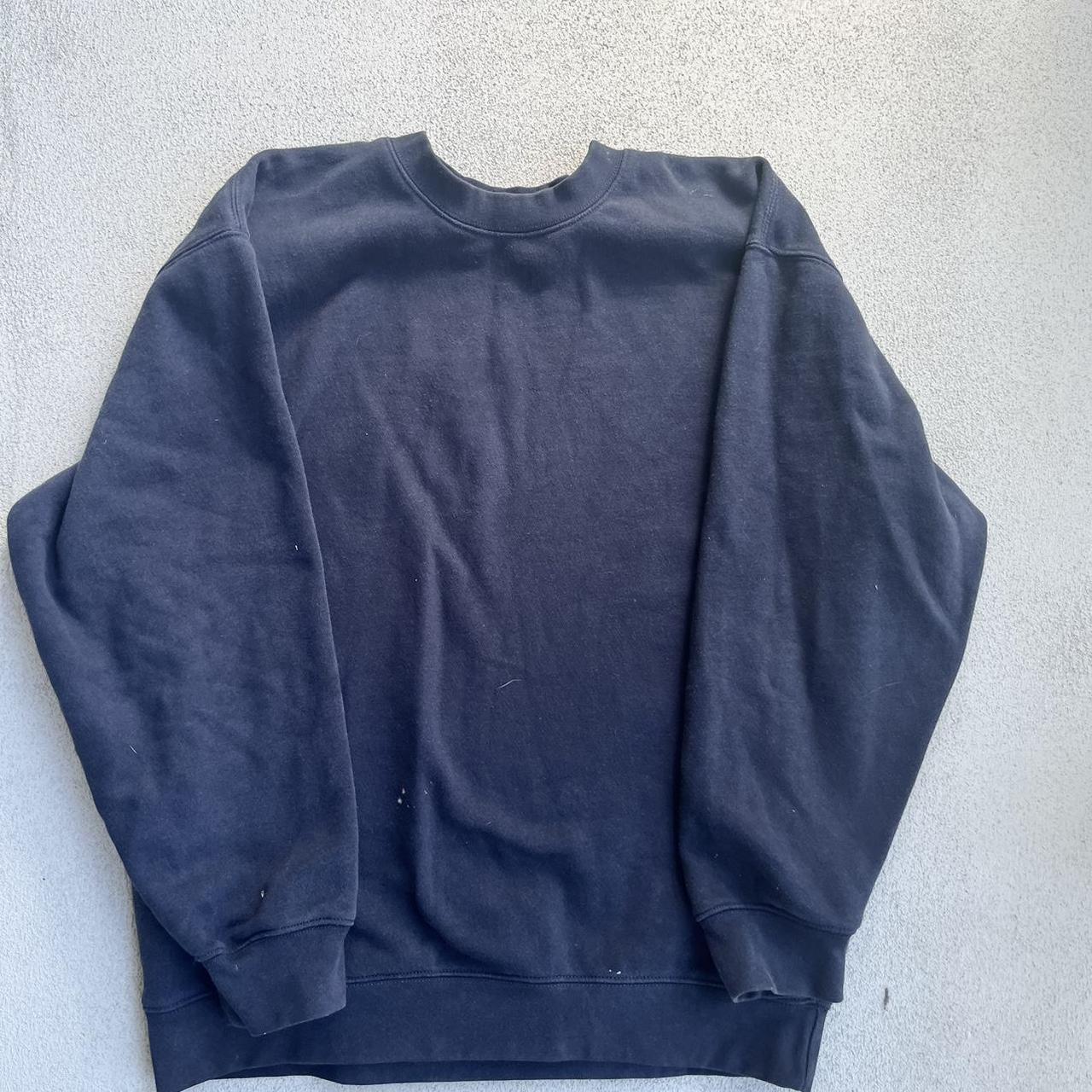 Navy blue pro club heavyweight crewneck #navyblue... | Depop