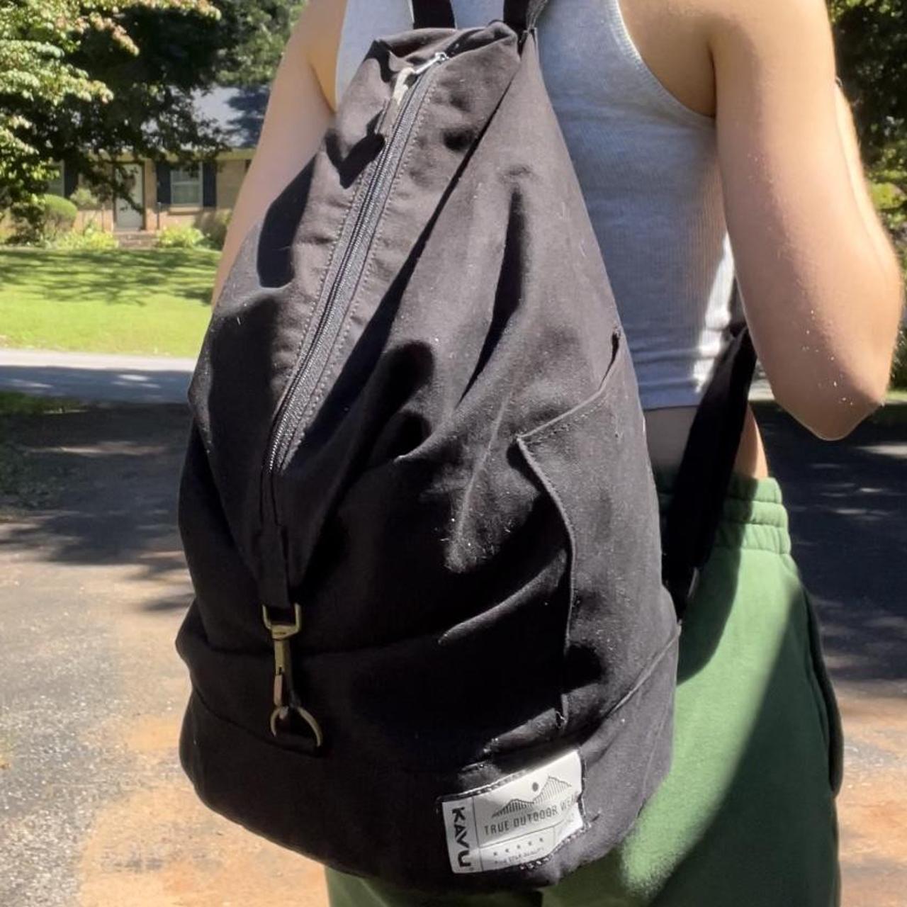 Kavu black backpack In perfect condition:) - Depop