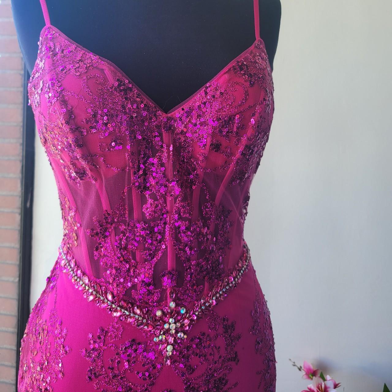 Stunning Magenta PROM/ Evening gown, pure glamour as... - Depop