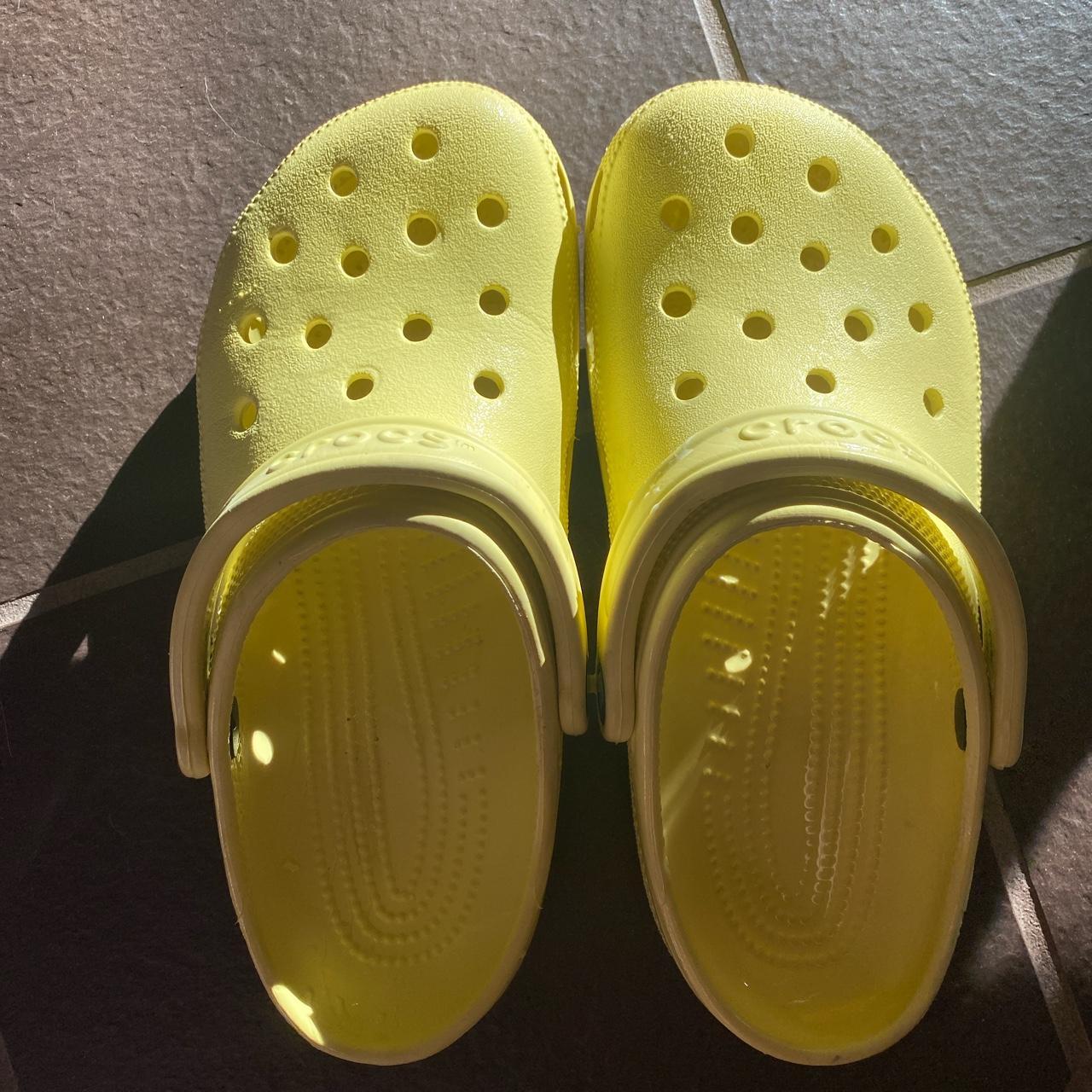 Yellow classic crocs Jibbitz not included, this is... - Depop