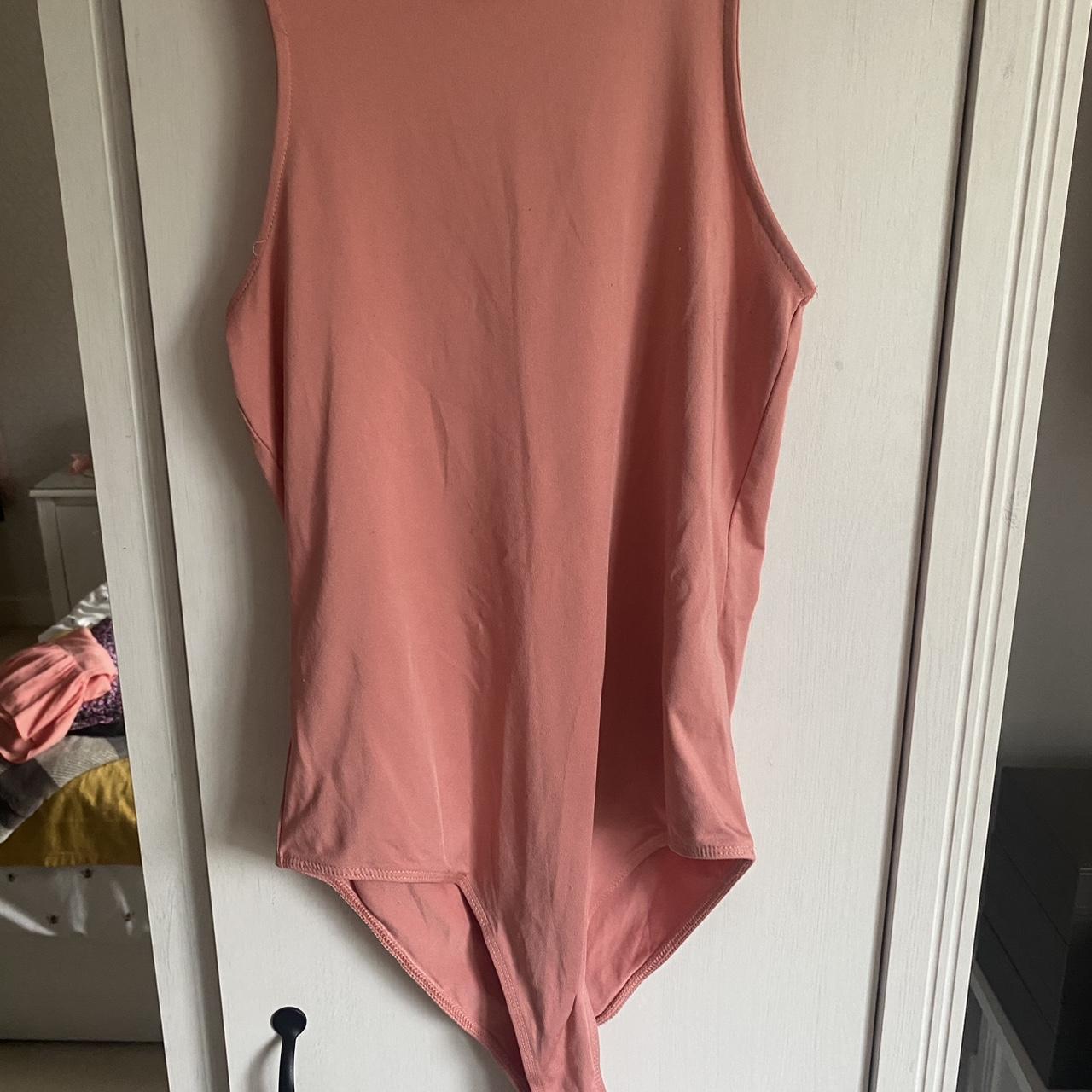 Primark racer bodysuit in salon / pink. Size medium.... - Depop