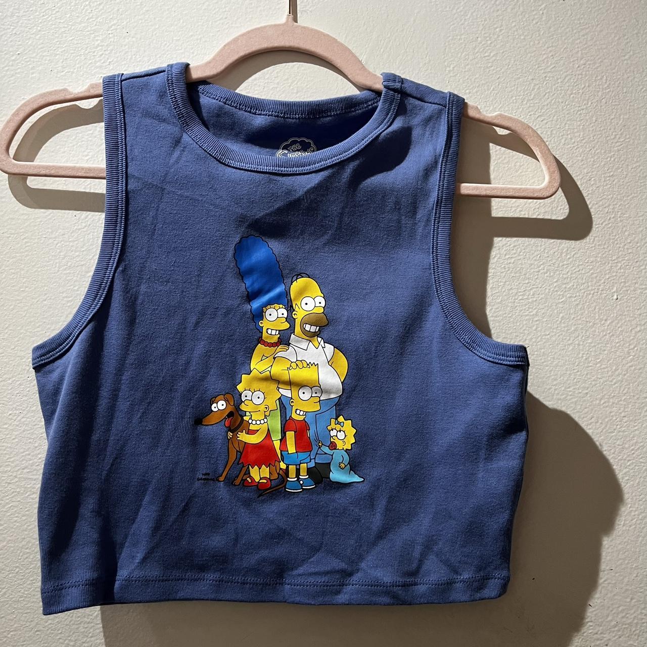 The Simpson cropped tank top Perfect for a summer... - Depop