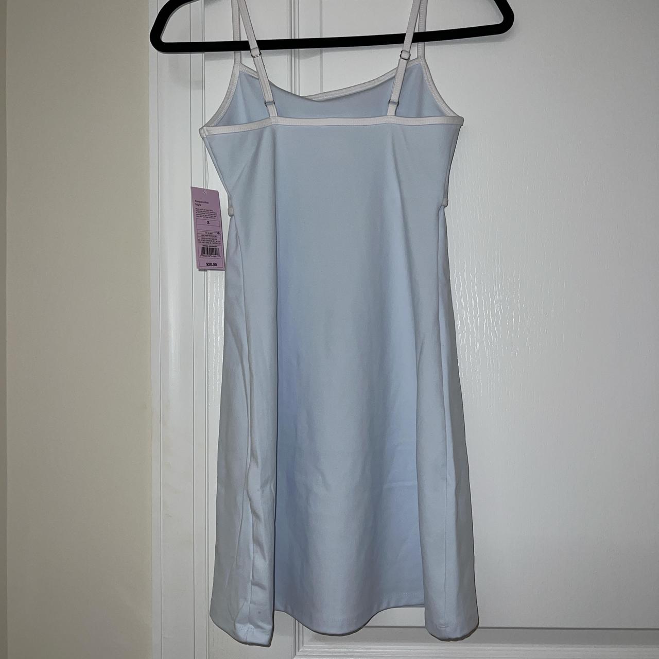 brand new target light blue workout mini dress with... - Depop