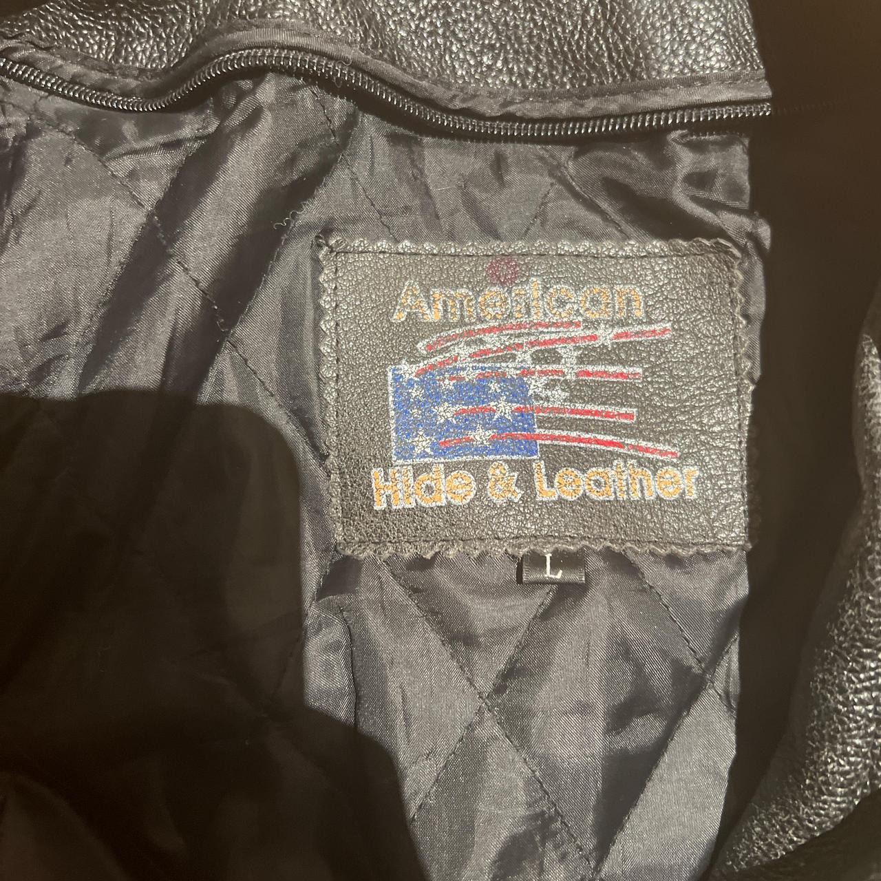 Real leather punk jacket vintage from the 70s.... - Depop