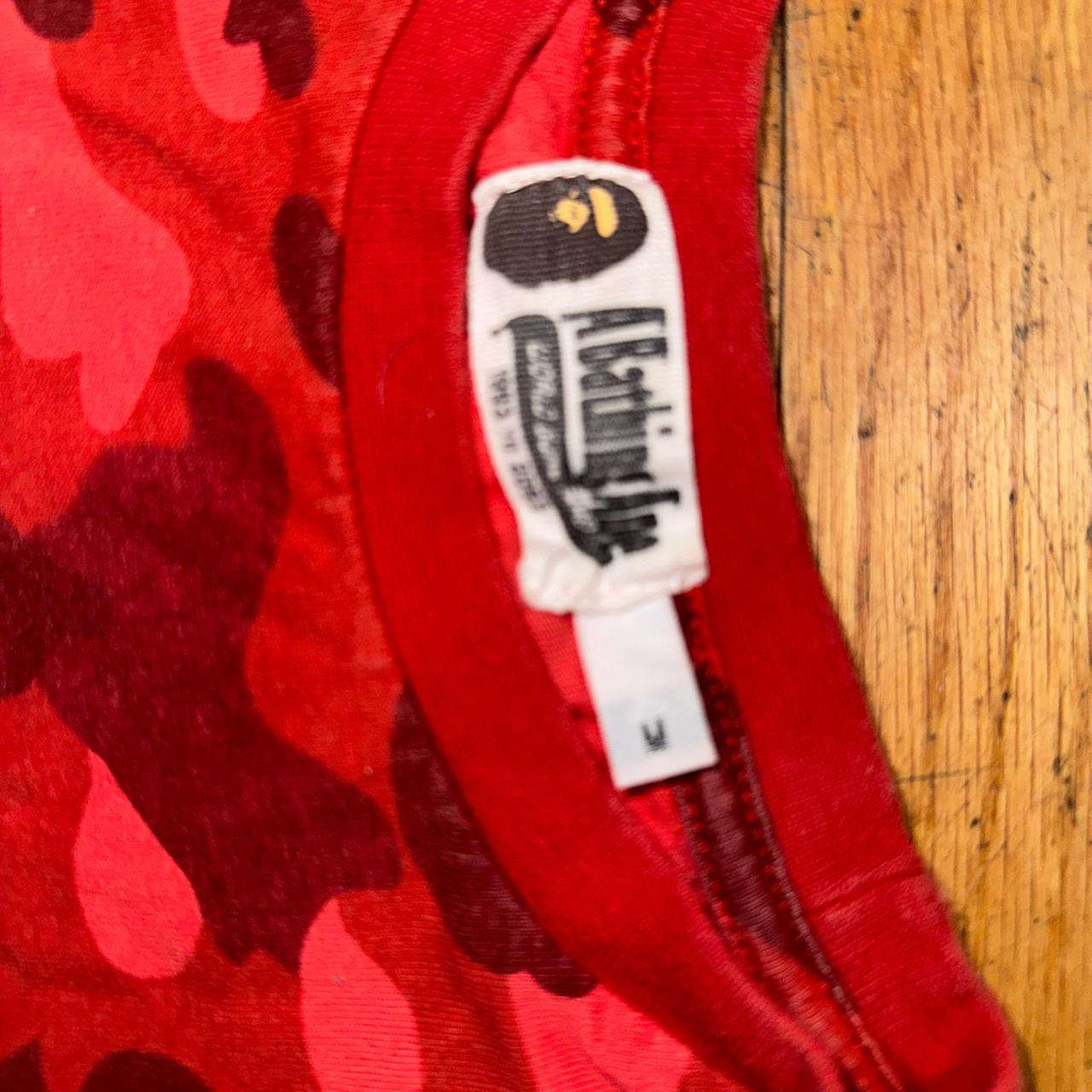 Authentic BAPE Red Camo College Tee ⭐️⭐️⭐️ lightly worn - Depop