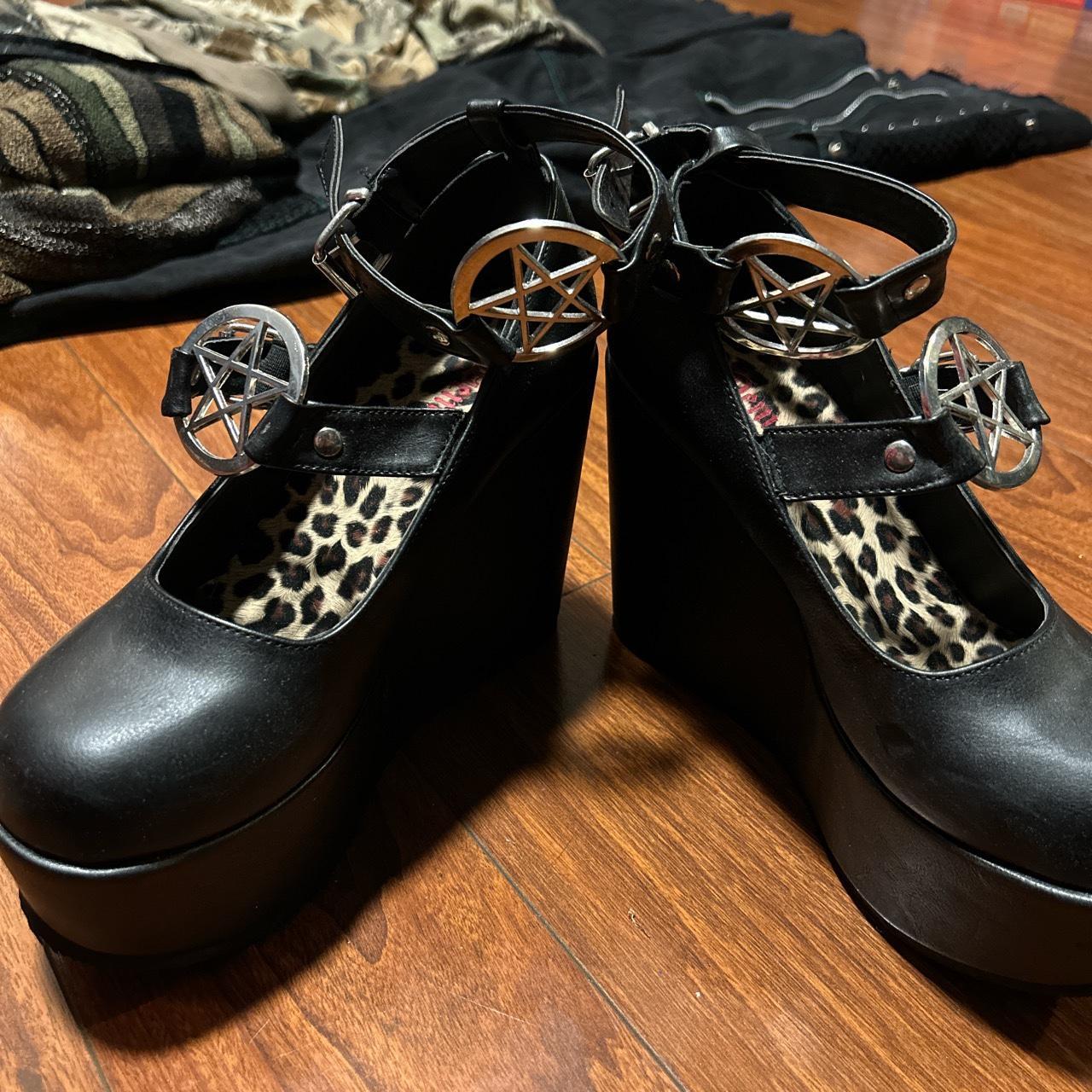Demonia Pentagram wedges, women’s US size 8... - Depop