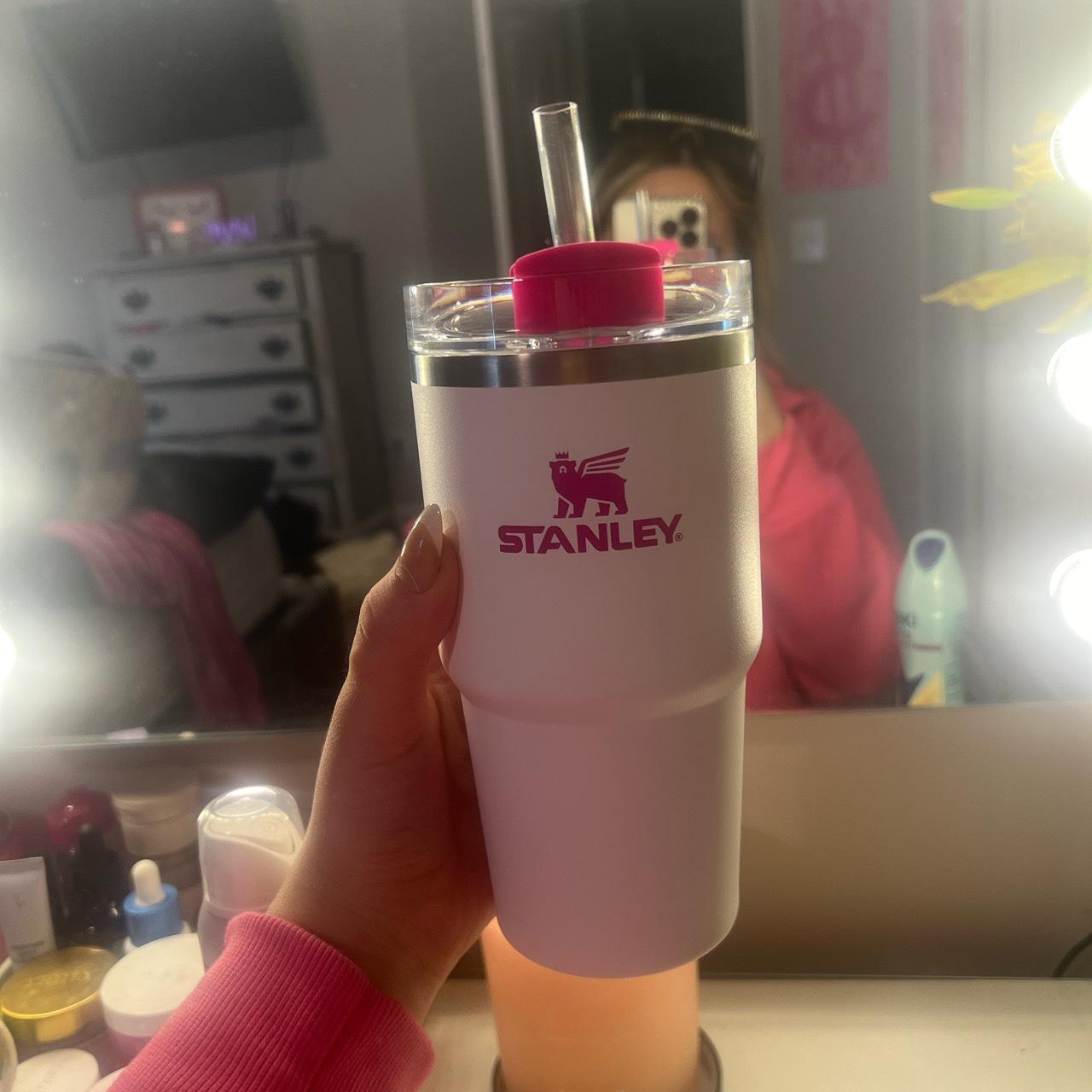 limited edition pink & white stanley - Depop