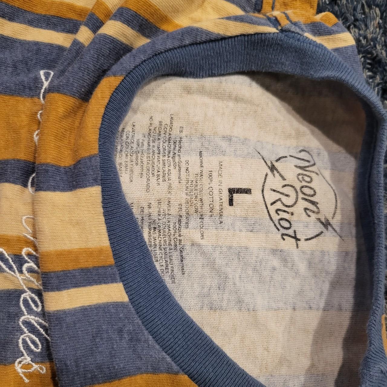 Boys: NEON RIOT La Rose Stripe Mens T-Shirt Like... - Depop