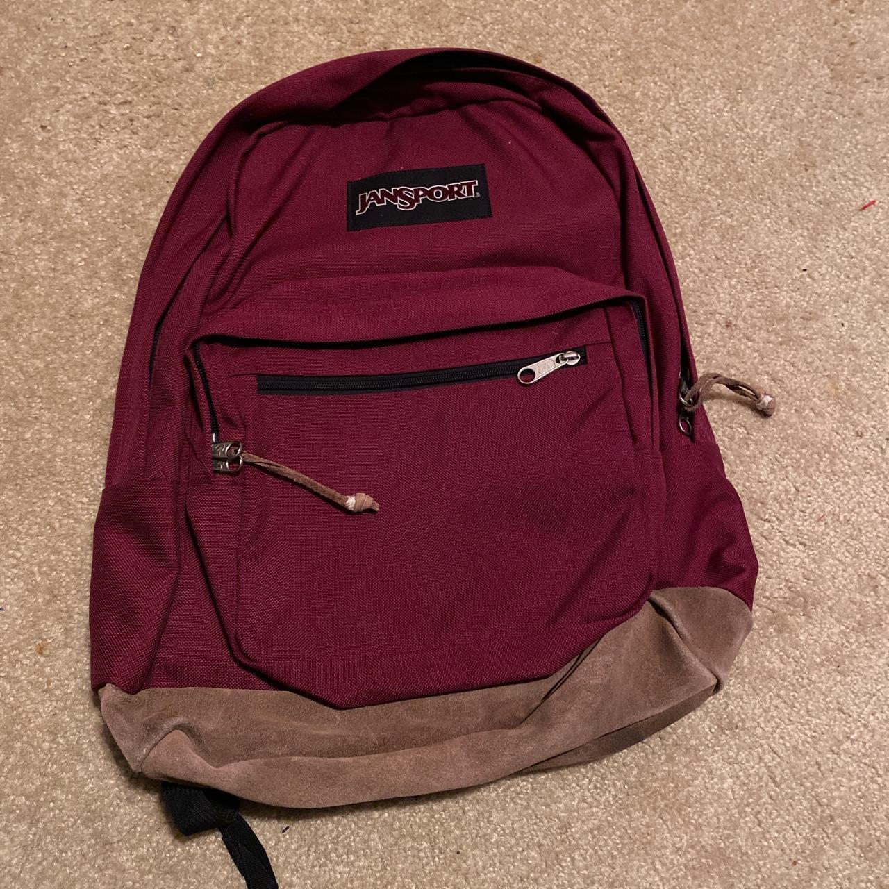 Red jansport backpack - Depop