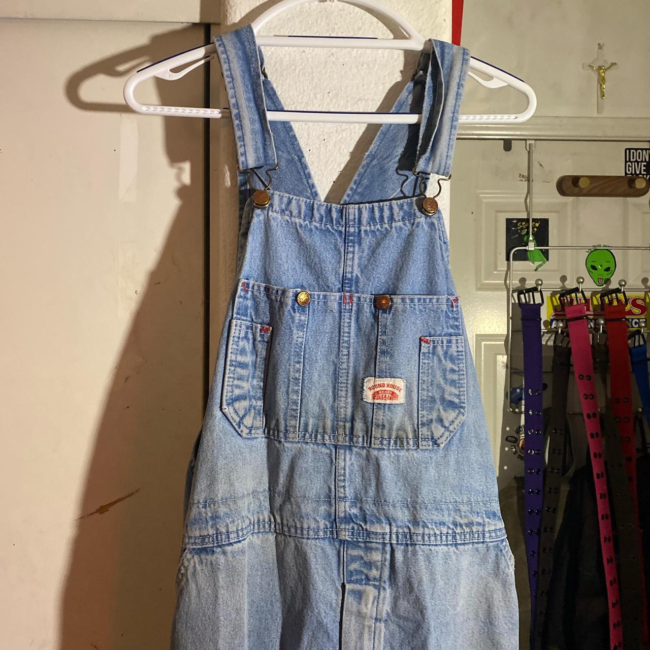 Size 40 round house overalls blue faded and lived in - Depop