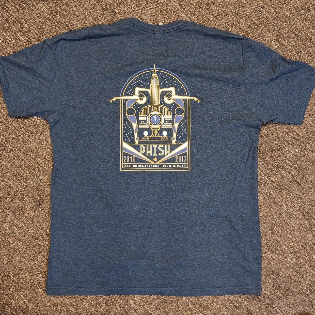 Phish 2016-2017 NYE tee, size xl. Darker blue... - Depop