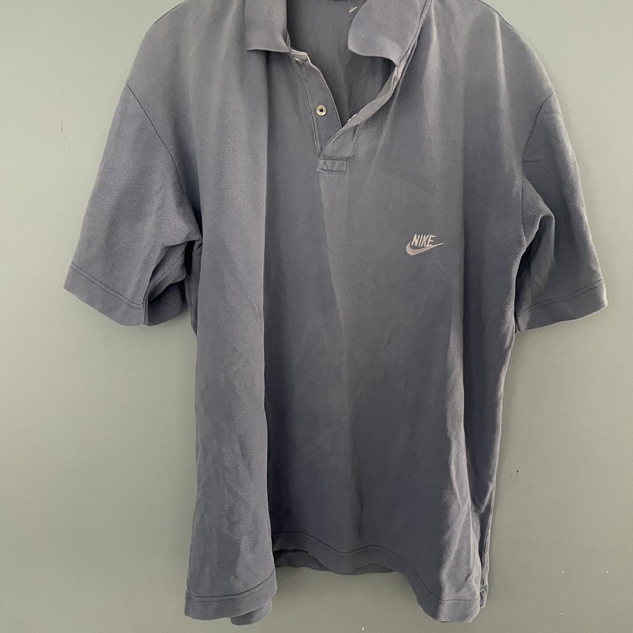 Nike vintage retro polo Rip on sleeve Accepting... - Depop