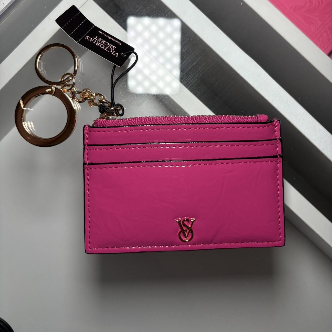 Hot pink Victoria's Secret card holder #pinkaccessories | Depop
