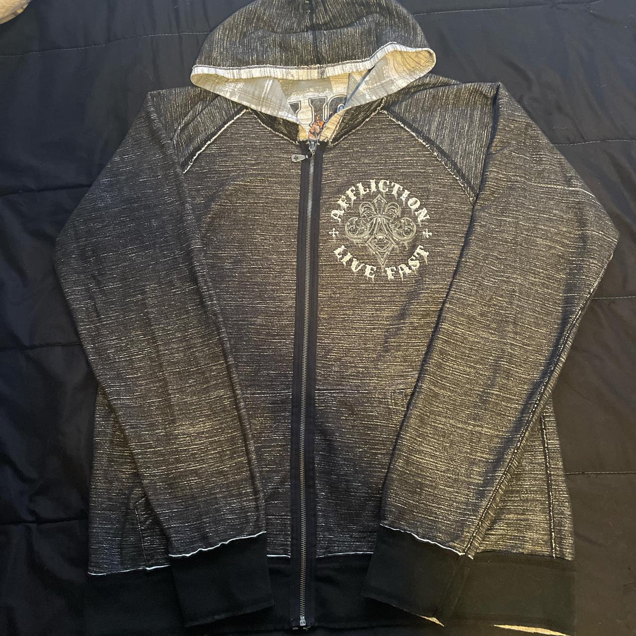 super clean double sided affliction jacket DM before... - Depop