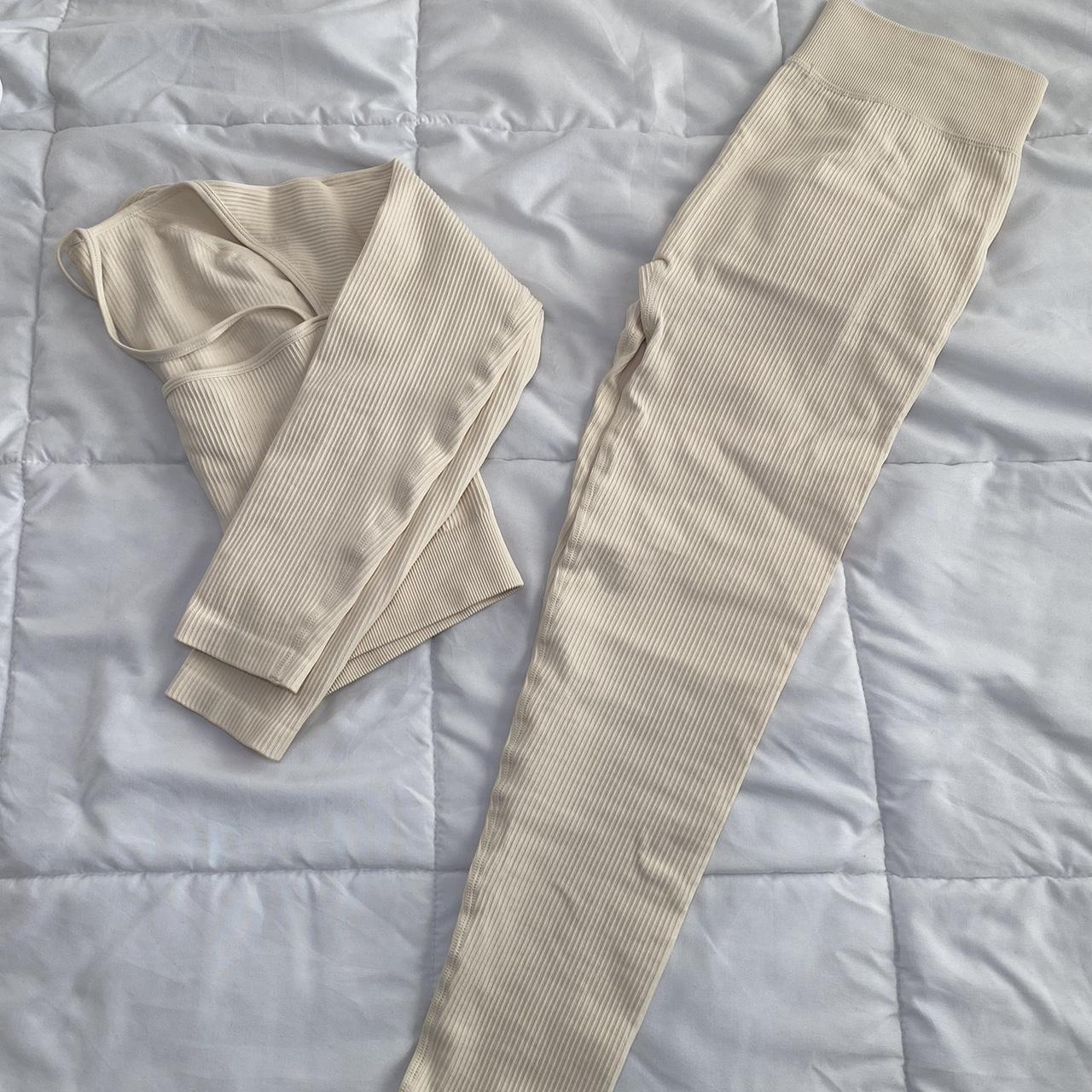 Women's Cream Jumpsuit | Depop