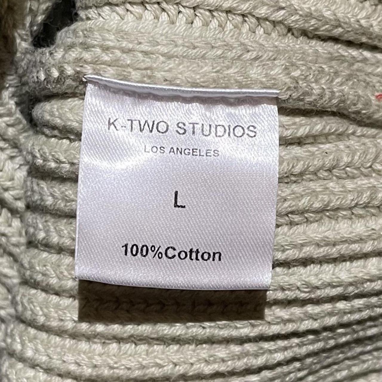 KTWO STUDIOS GREEN FISHERMAN KNIT SIZE LARGE worn... - Depop