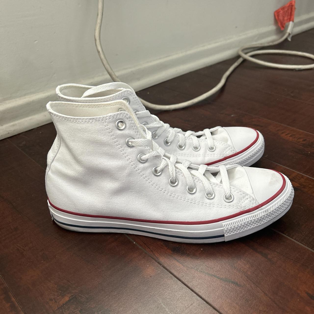 White converse all stars - worn once! I got these... - Depop