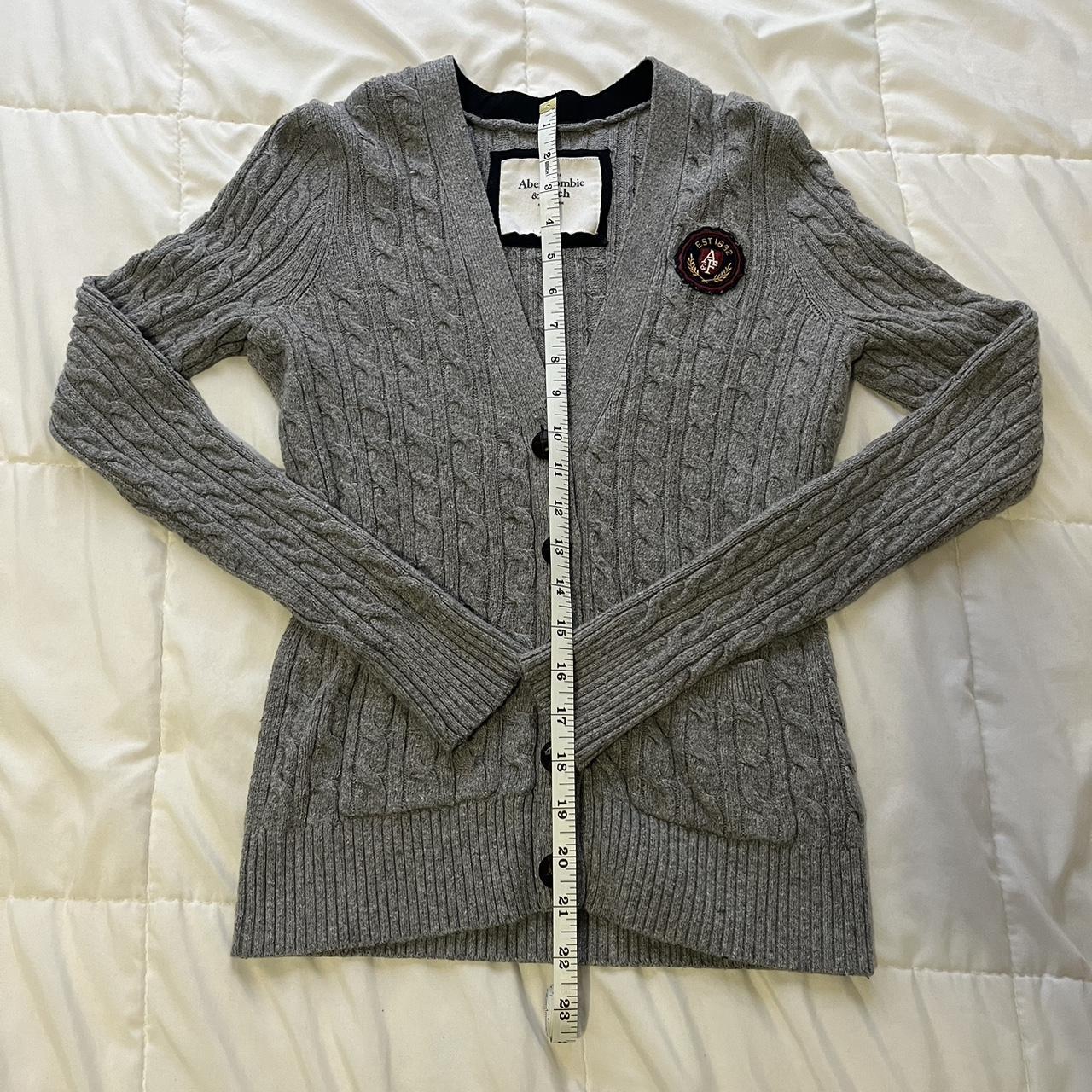 thrifted Abercrombie & Fitch gray cardigan size medium - Depop