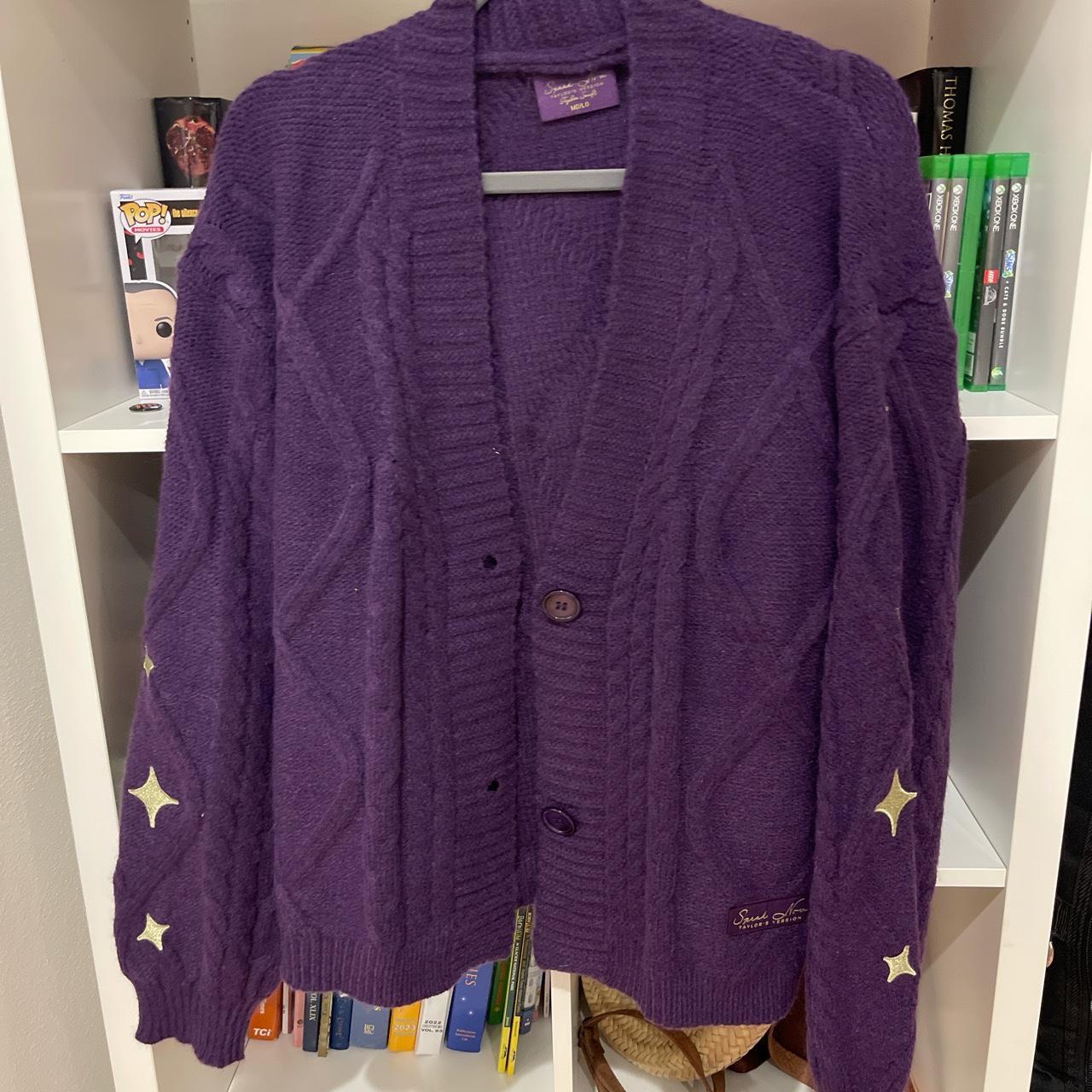 speak now tv cardigan!! 🏰🐉💜 -size md/lg 🤗 -literally... - Depop