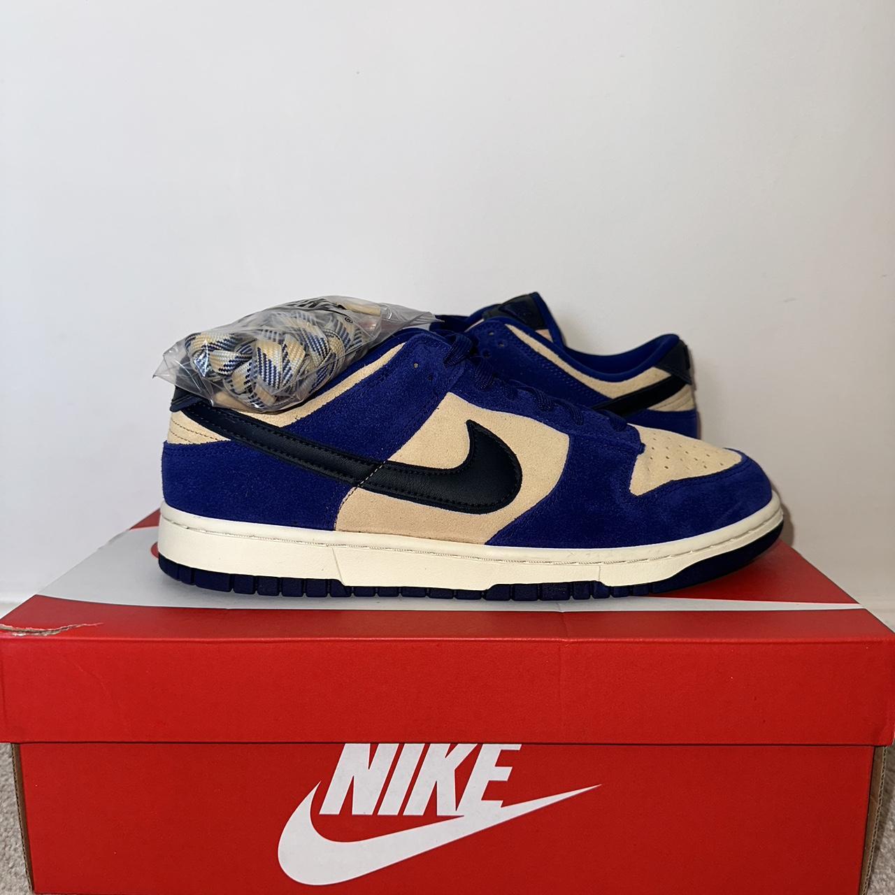 Nike dunk low blue & cream suede BNIB Proof... - Depop