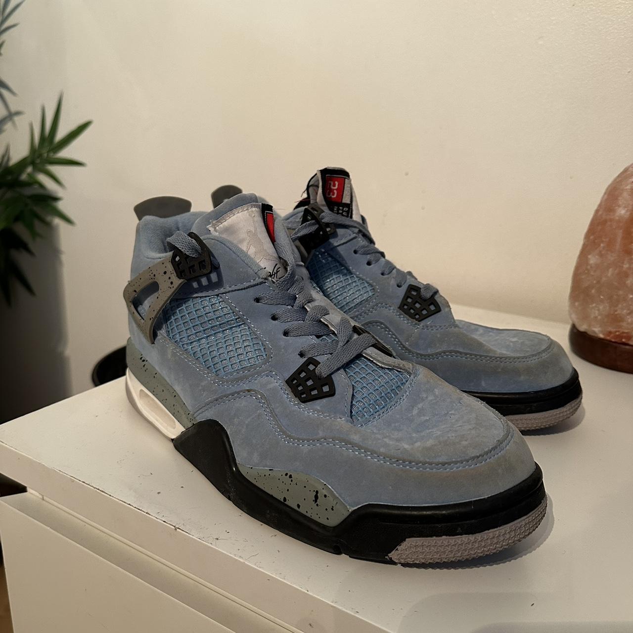 Nike Jordan 4s - university blue Size UK 8.5... - Depop