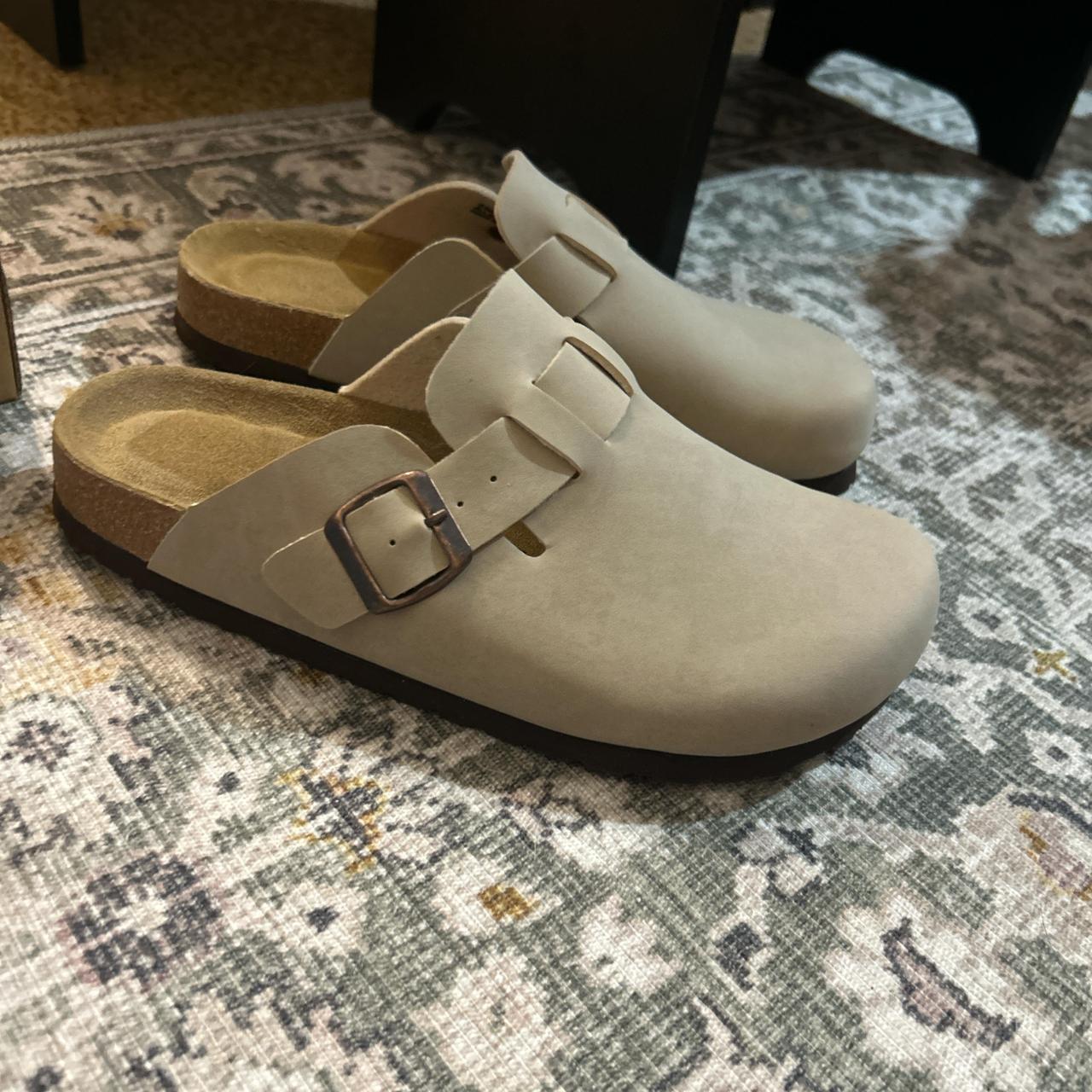 Tan and cream clogs #clogs Size 8 1/2 | Depop