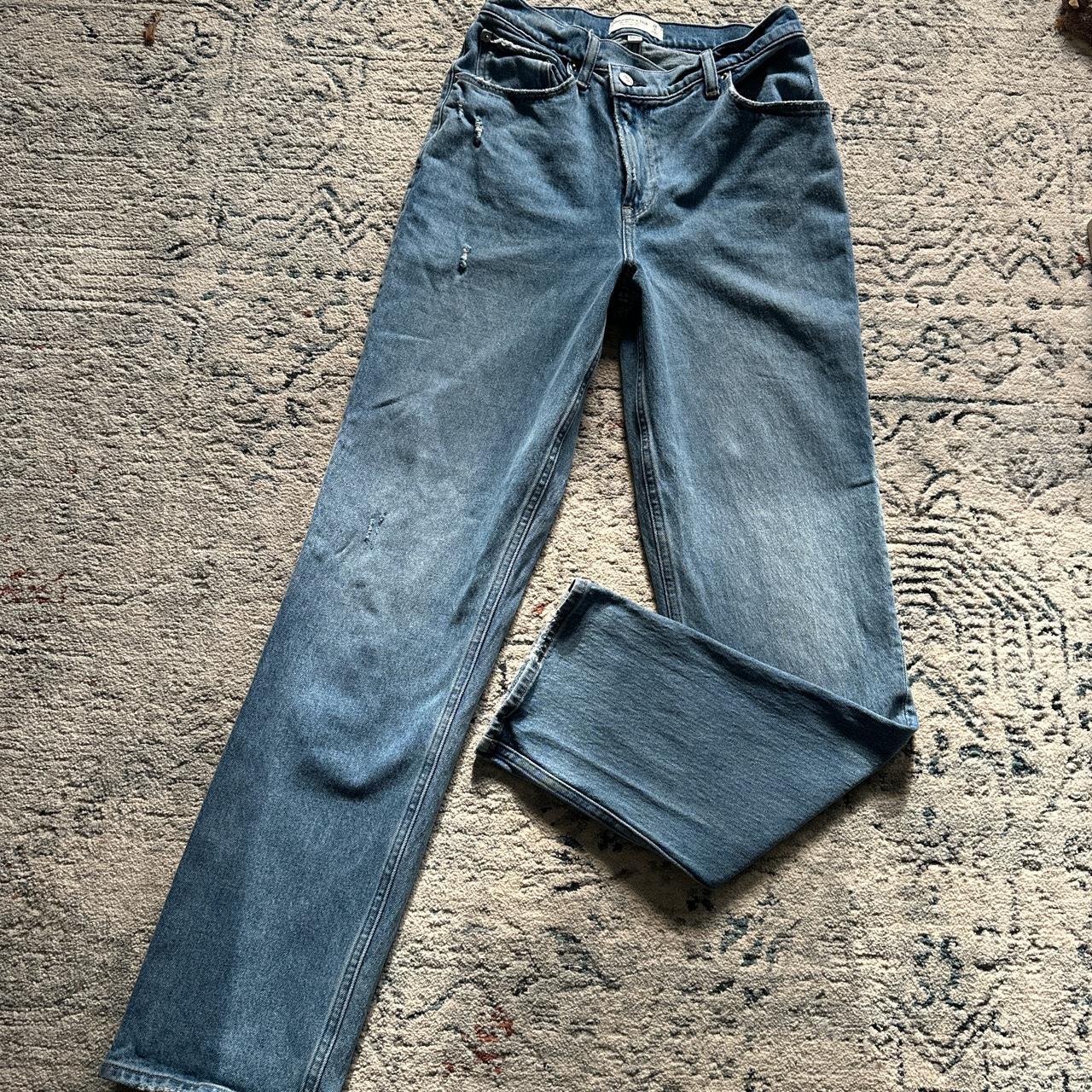 Abercrombie and Fitch Cross waist straight leg curve... - Depop