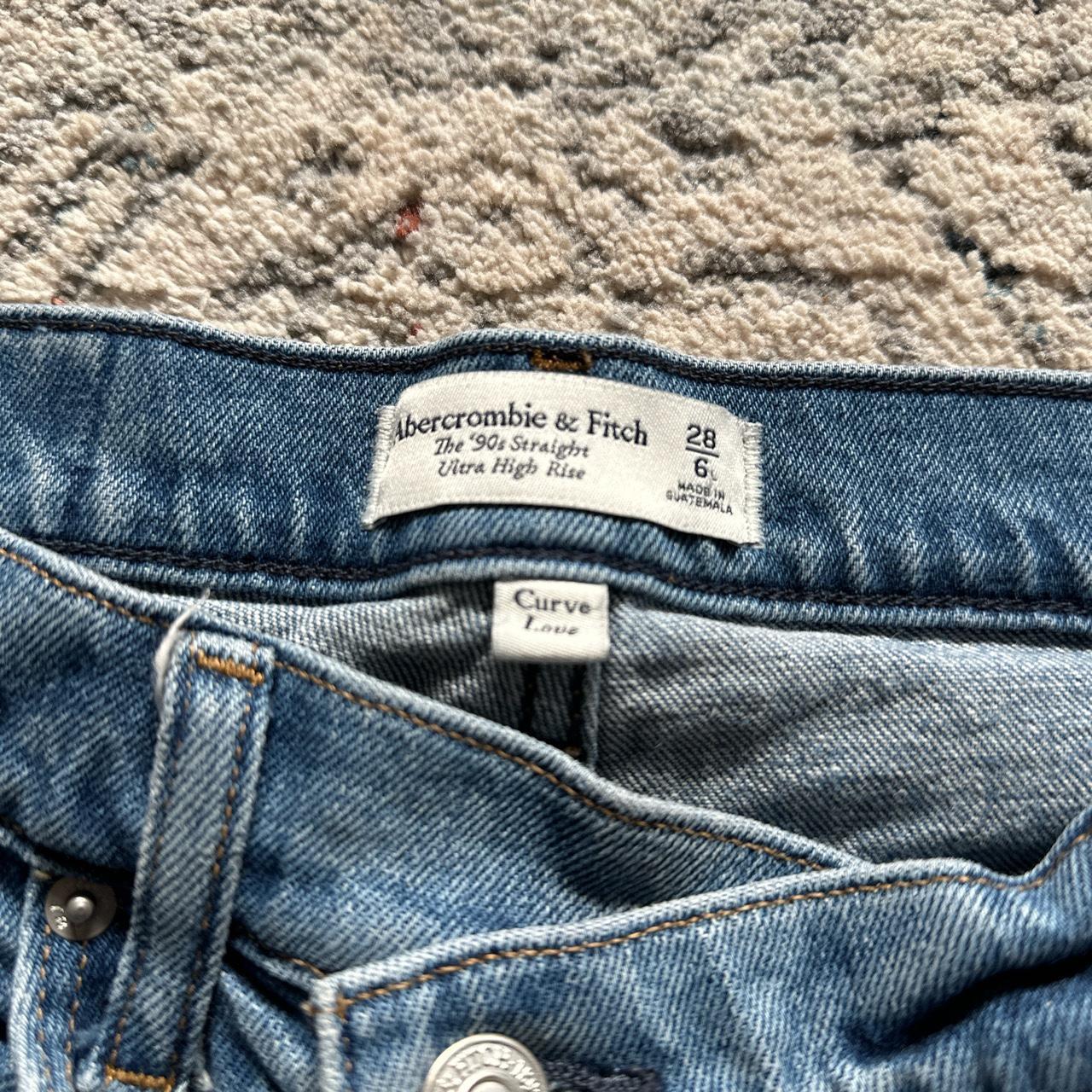 Abercrombie and Fitch Cross waist straight leg curve... - Depop