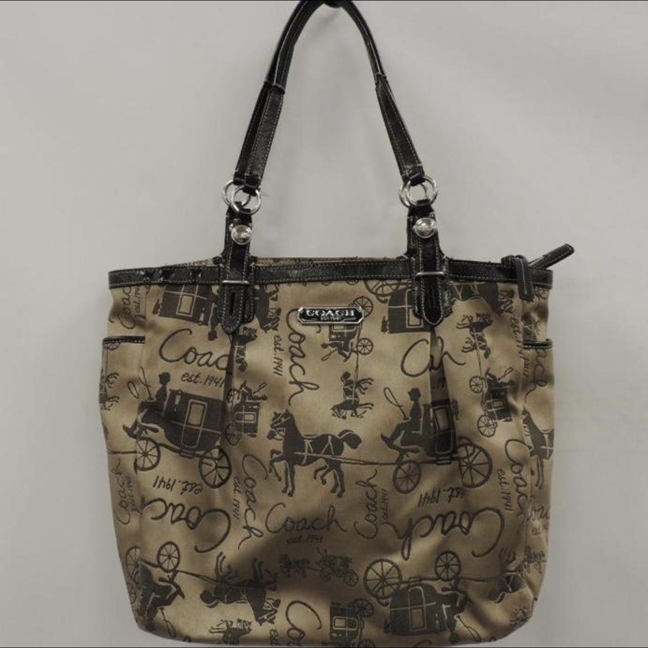 Coach C1076-F15157 canvas x leather women’s shoulder... - Depop