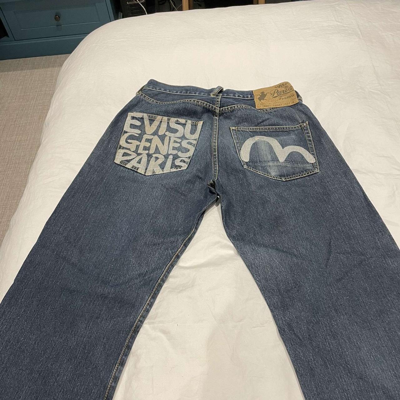 Very rare evisu jeans Baggy fit W30 L35 DM for... - Depop