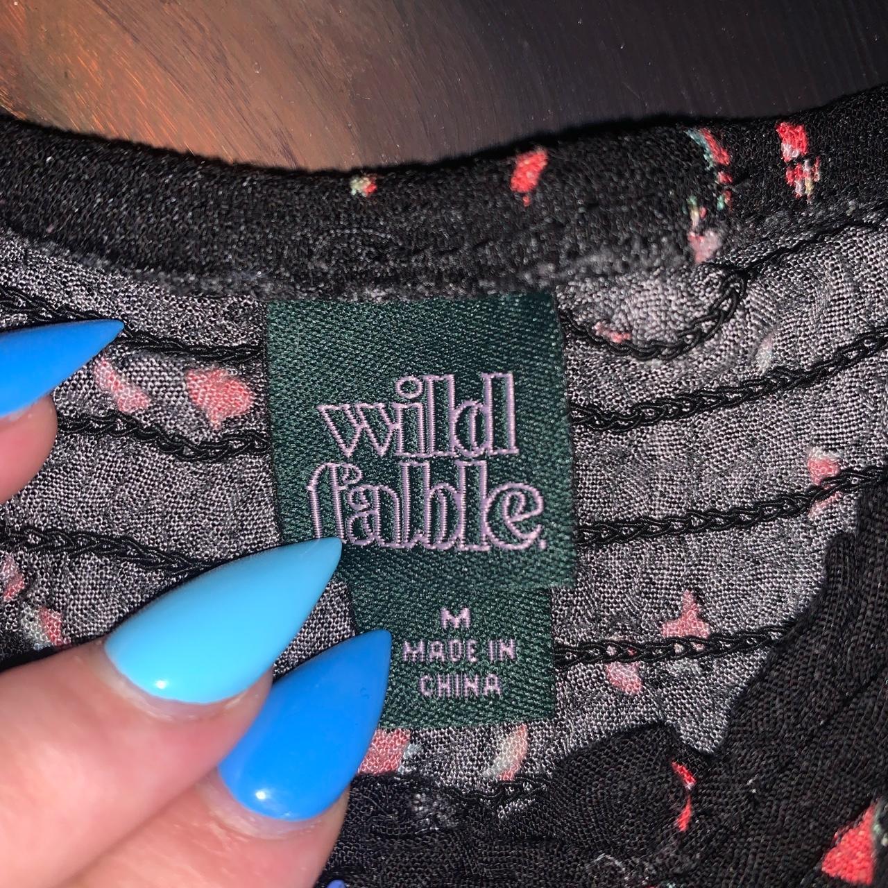 wild fable strawberry dress Size W- medium 100% RAYON - Depop