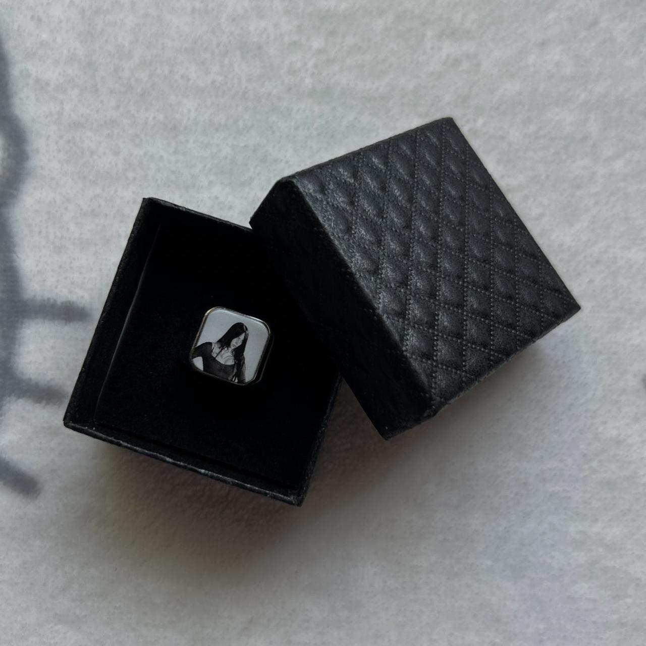 Silver Billie Eilish engraved ring 🎲 🎲 size 7, 100%... | Depop