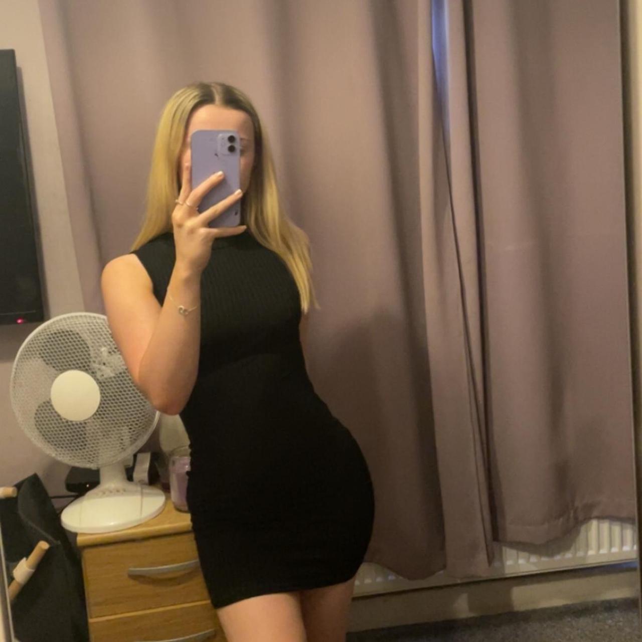 PrettyLittleThing black bust detail bodycon... - Depop