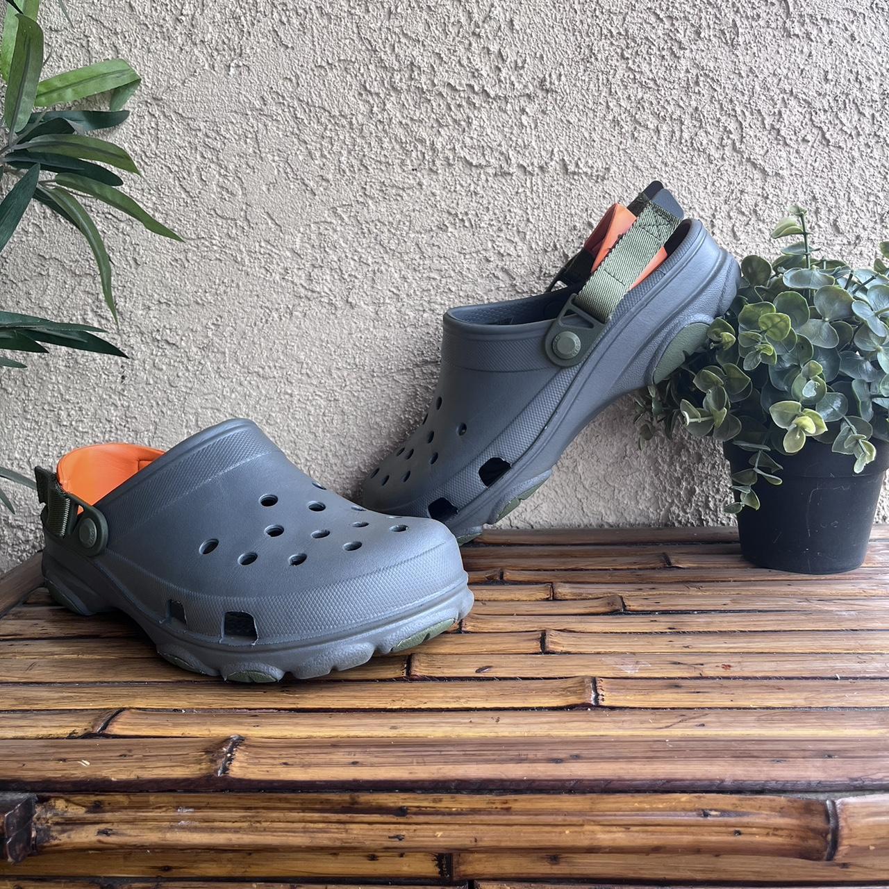 Grey Crocs Classic All-terrain Clogs Men’s size 8 ,... - Depop